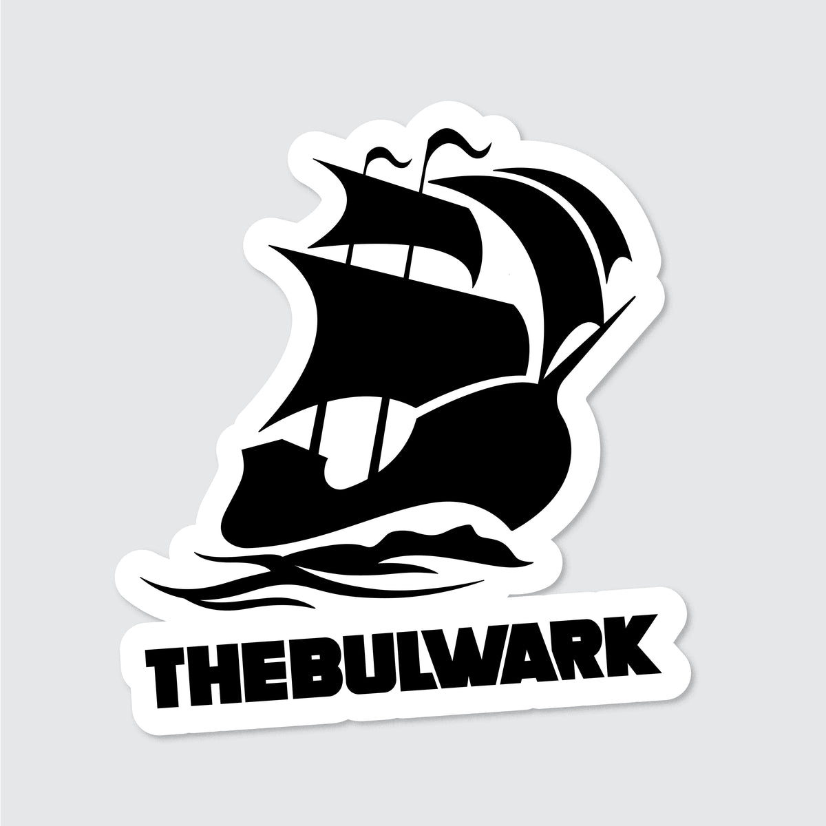 The Bulwark Double stacked Sticker, Black